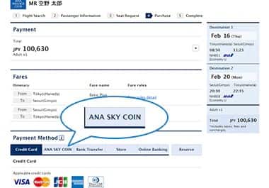 Use ANA SKY COINS to Purchase Tickets and Travel Products|Using Miles ...